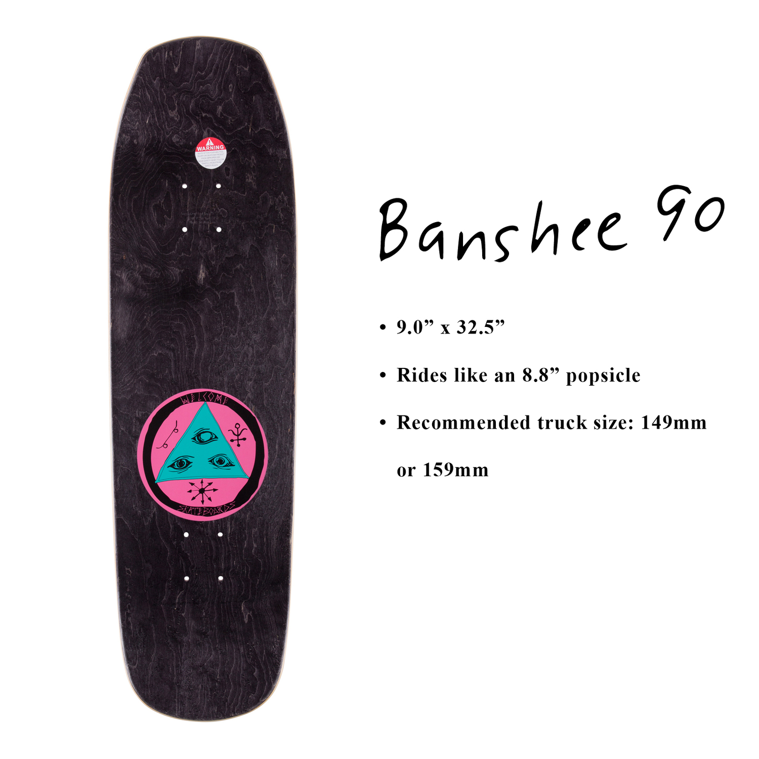 Welcome Face of a Lover 9.0 Banshee 90 Skateboard Deck | evo